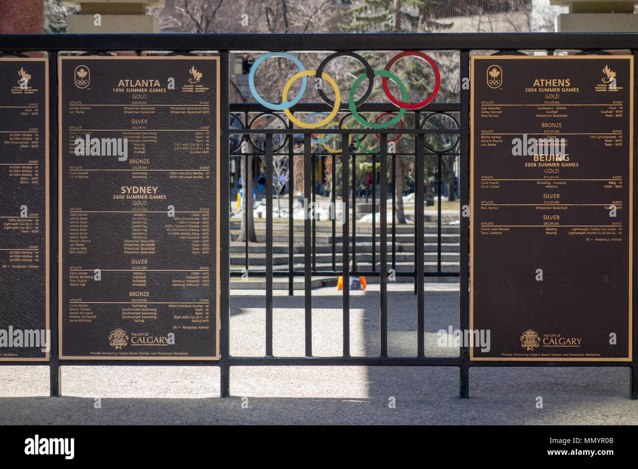 Canadian Medal winners for each games is recognized on a plaque in ...