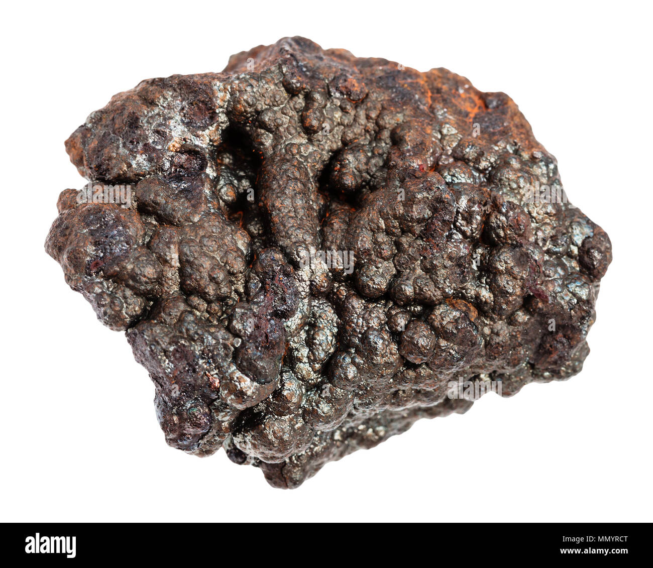 macro shooting of natural rock specimen - Goethite stone (brown iron ...