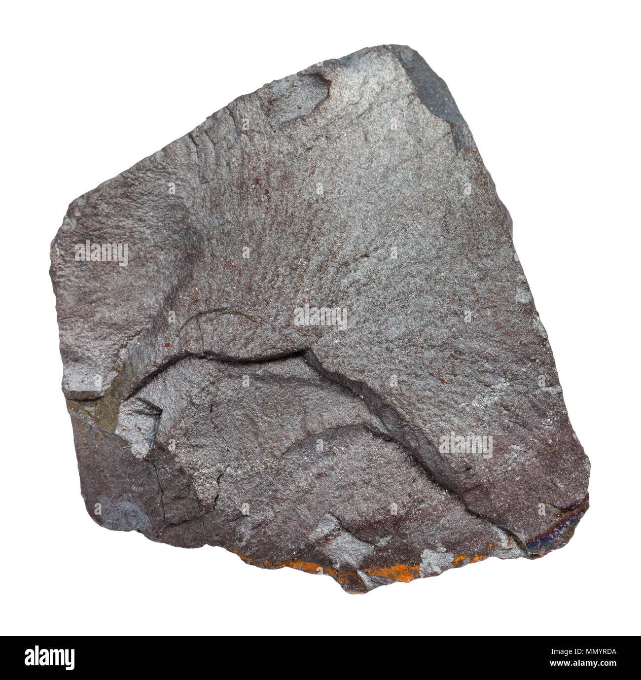 macro shooting of natural rock specimen - raw Hematite ore isolated on ...