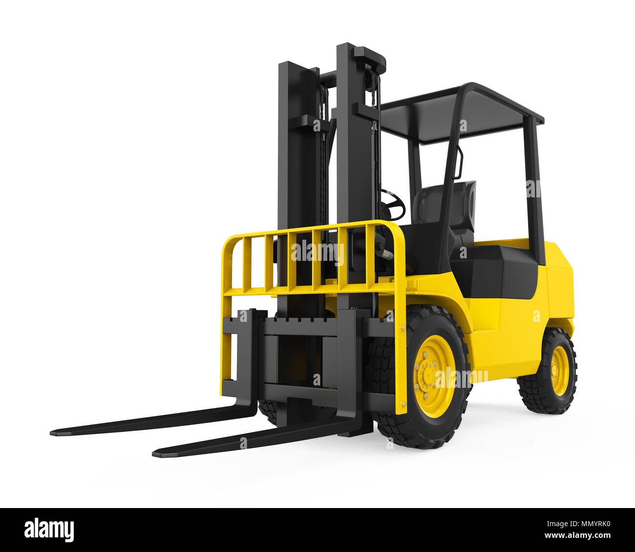 Forklift Truck Isolated Stock Photo - Alamy