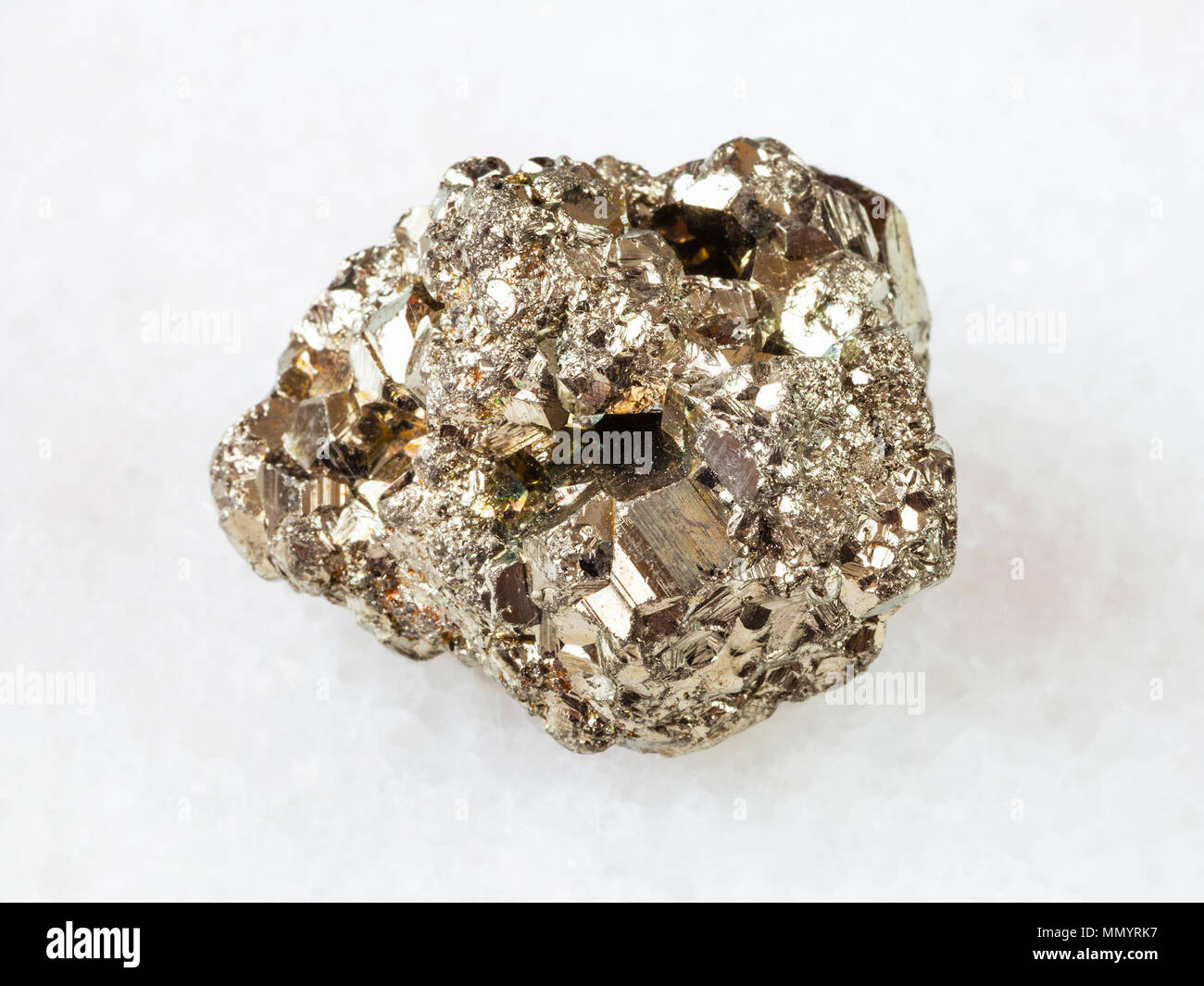 macro shooting of natural rock specimen - rough iron pyrite (fool's ...