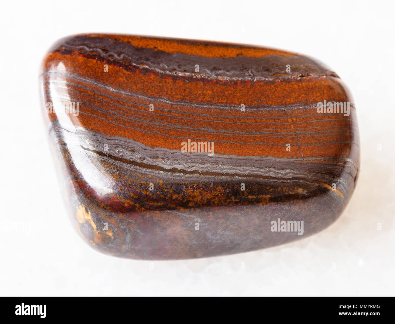 macro shooting of natural rock specimen - tumbled Jaspillite (Jaspilite ...