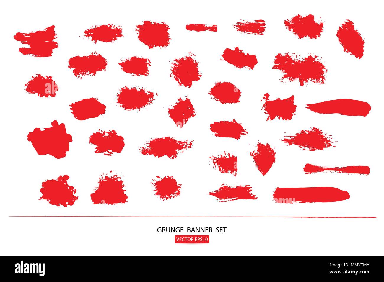 set of hand drawn painted scratched vector Illustrations template of ...