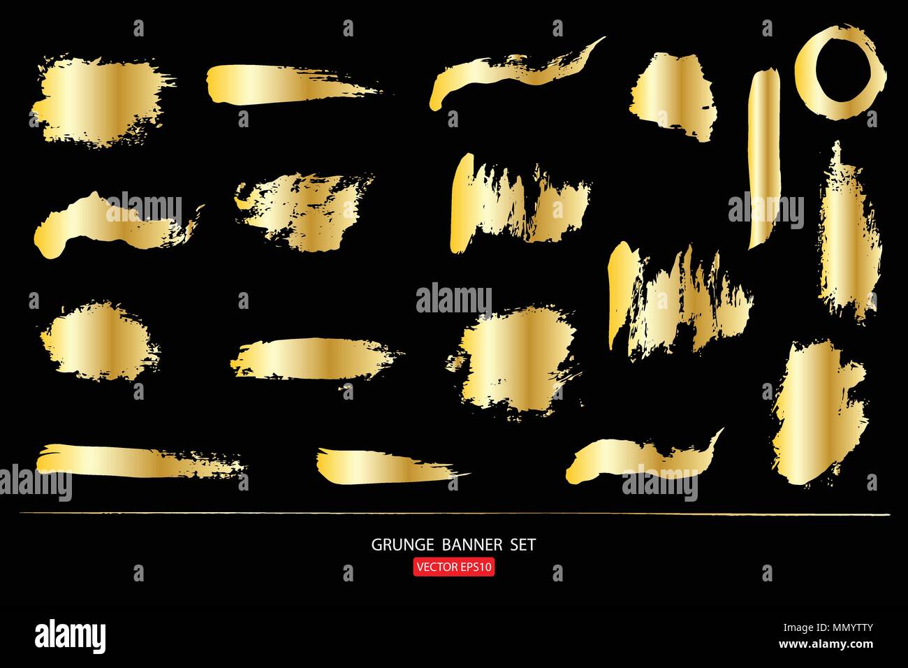 gold vector template set of grunge banners abstract backgrounds for ...