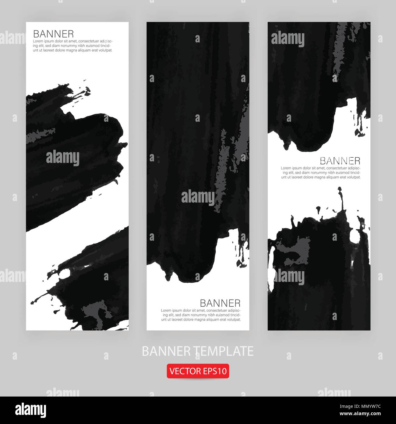 grunge banner template hand drawn painted scratched. grunge design ...