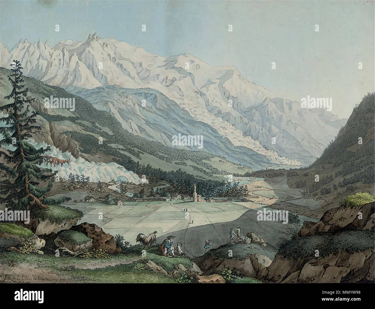 Carl Ludwig Hackert - Vue de la Valée de Chamouny pris près de l ...