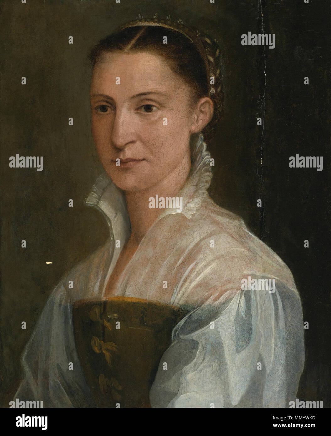. English: Half-length portrait of a woman Half-length portrait of a ...
