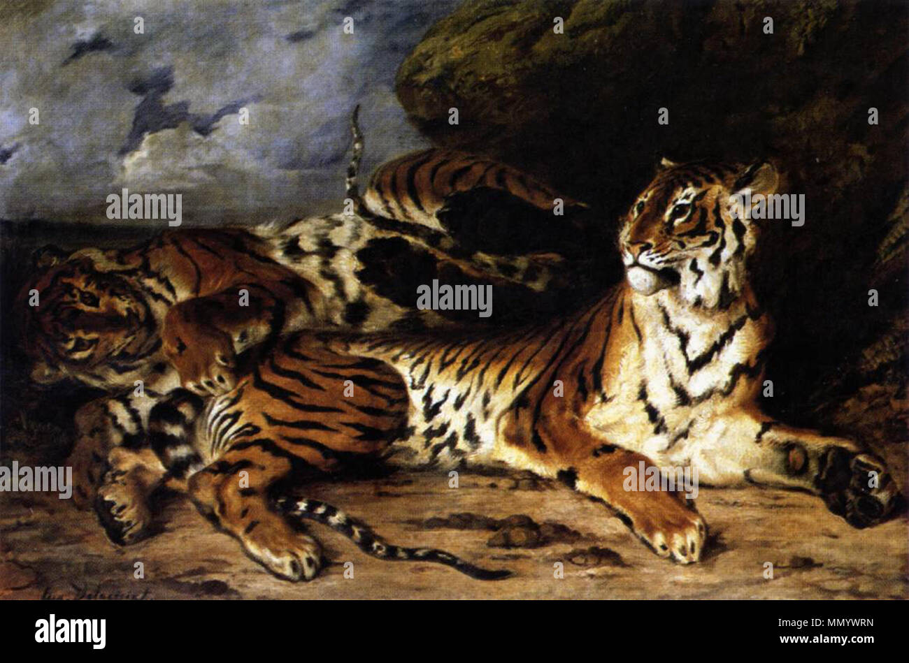 French: Étude de deux tigres Study for two Tigers Alternative title ...