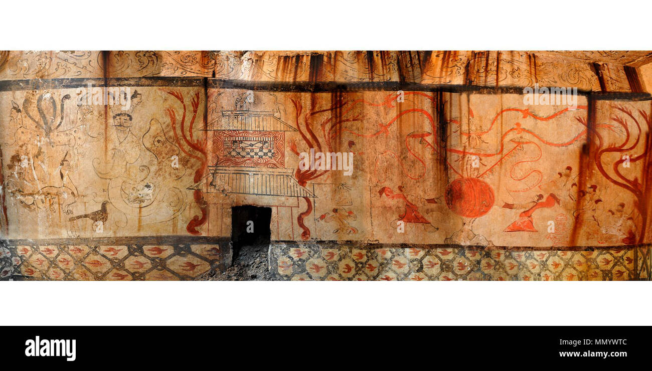Han Dynasty Tomb Mural in Chin-hsiang County (金鄕縣), Shantung Province ...