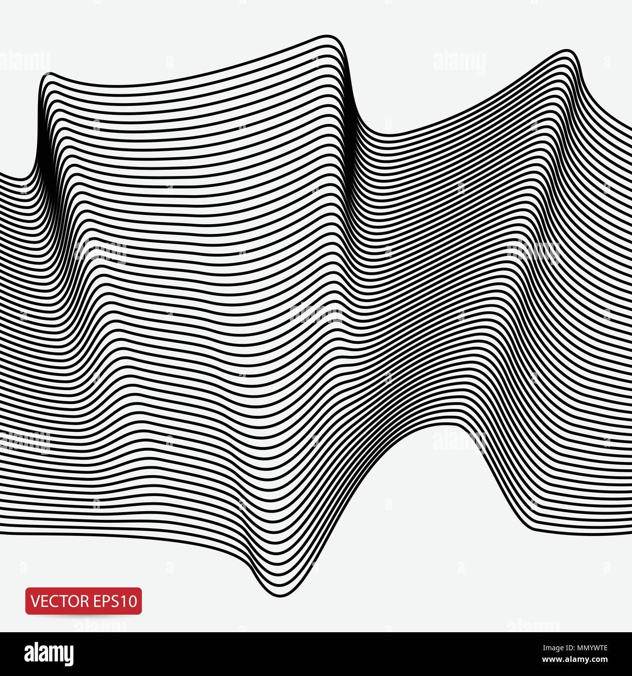 Curve composition have a sense of perspective background Stock Vector ...