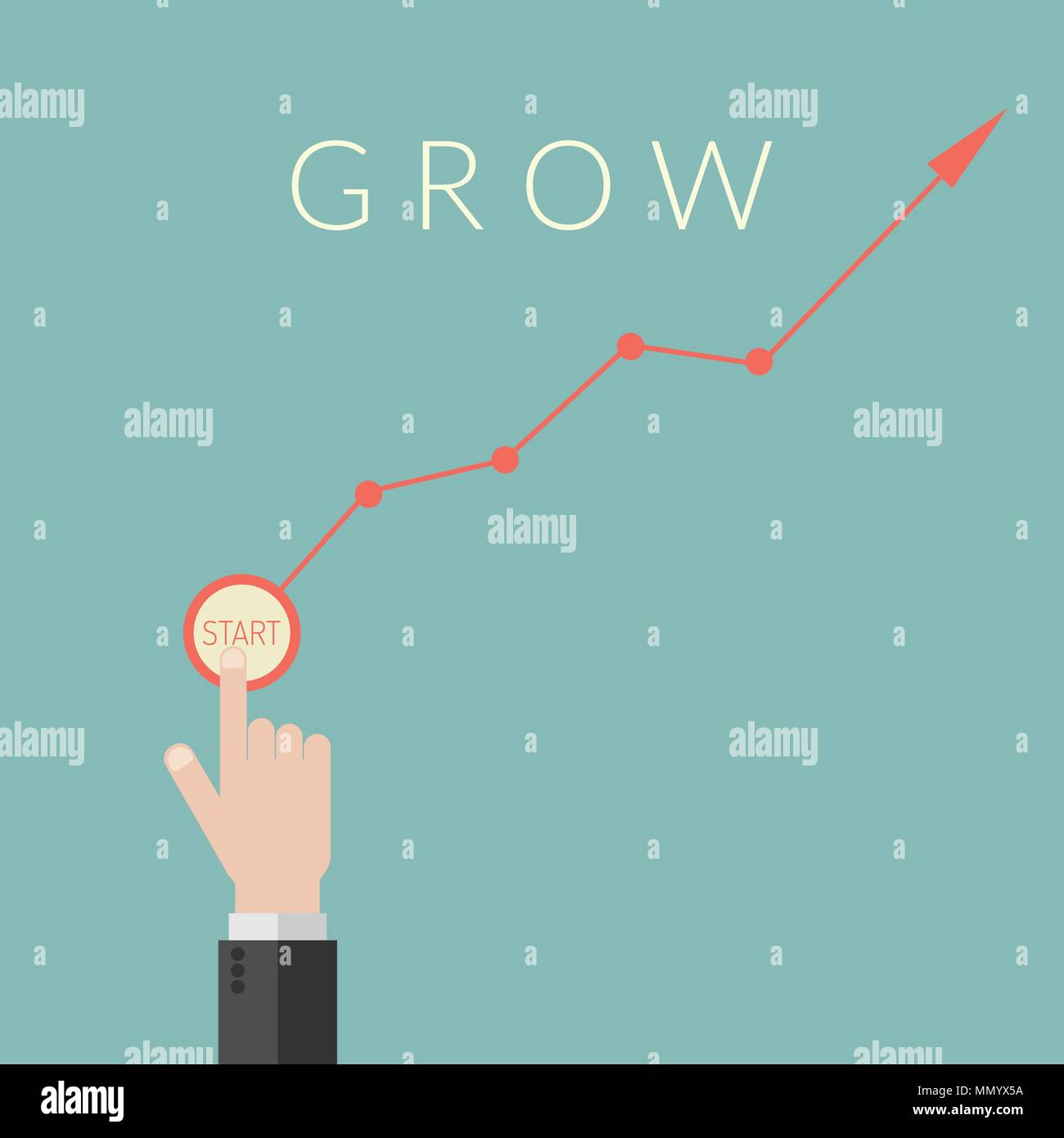 Minimalist stile. vector business finance. Profit concept, growing ...