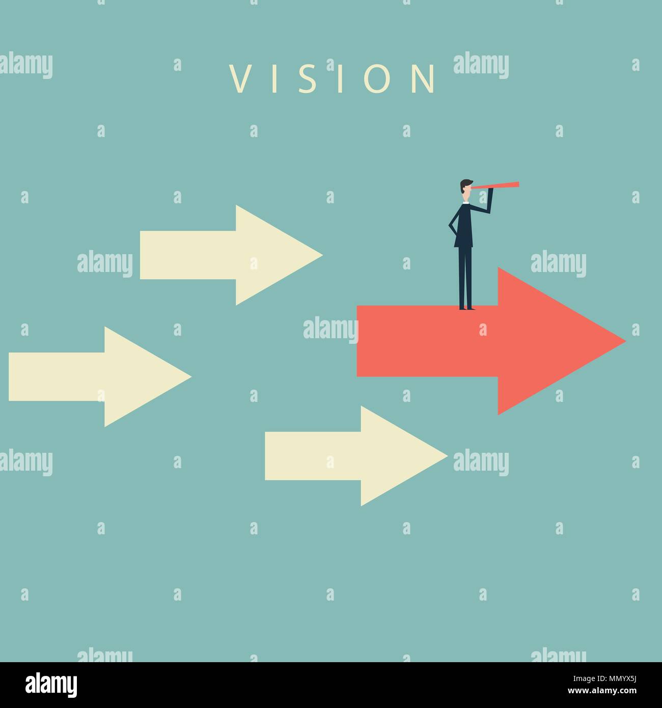 Minimalist stile. vector business finance. Successful vision concept ...