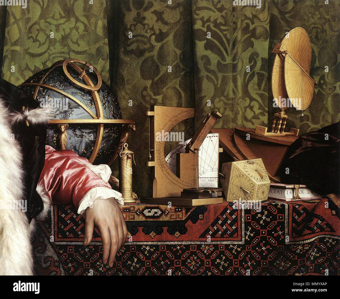 The Ambassadors (detail). 1533. Hans Holbein d. J. - The Ambassadors ...