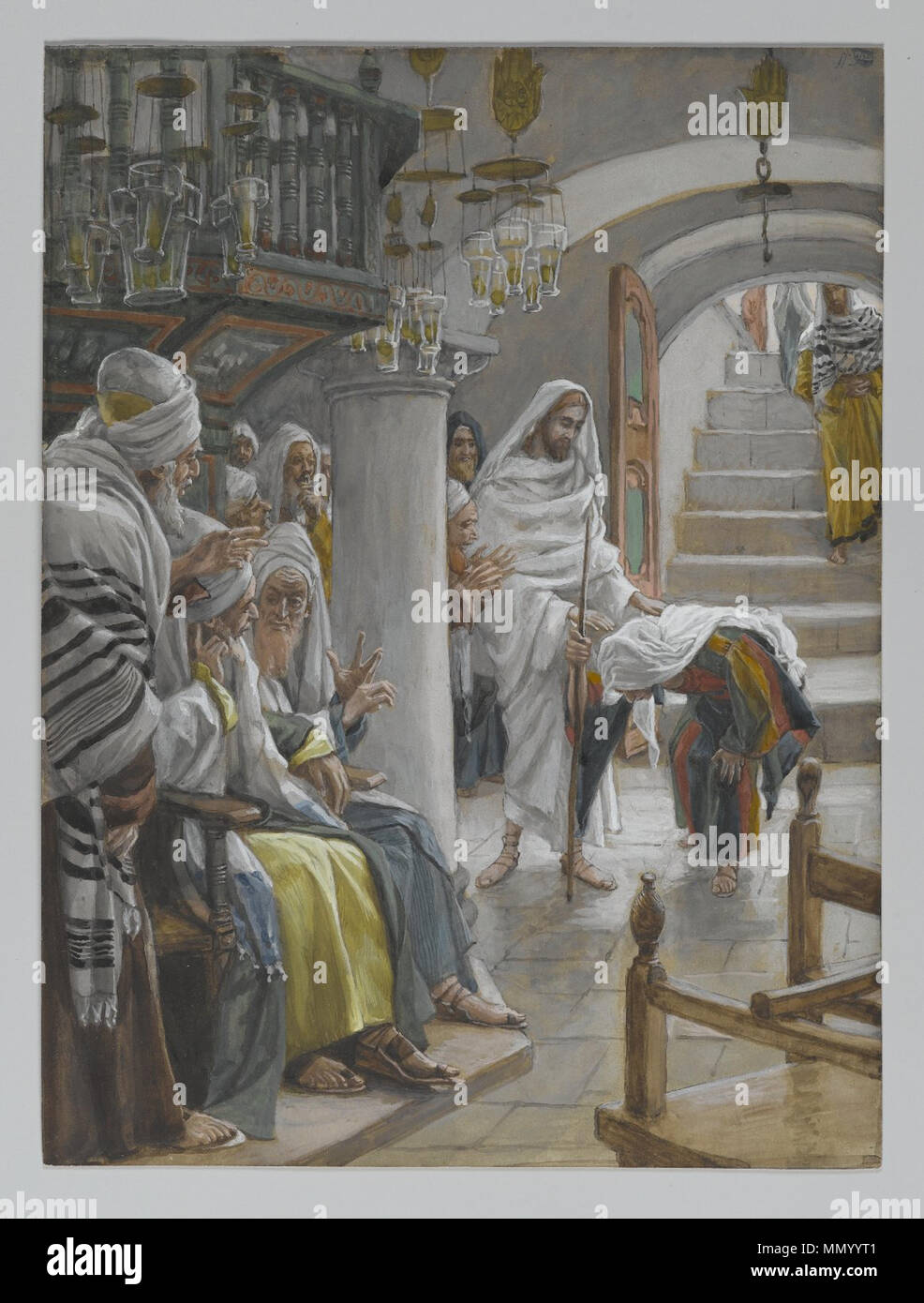 . Christ healing an infirm woman on the Sabbath, By James Tissot, 1886 ...