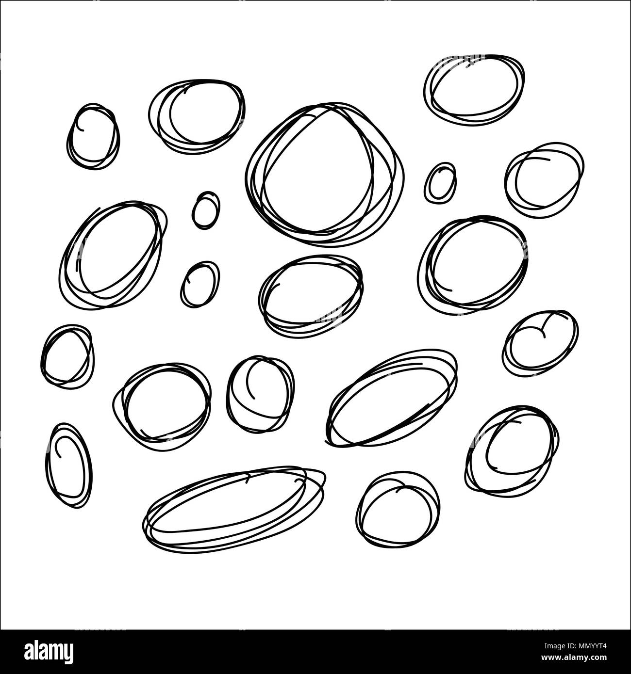 Hand drawn circles, vector logo design elements Stock Vector Image ...