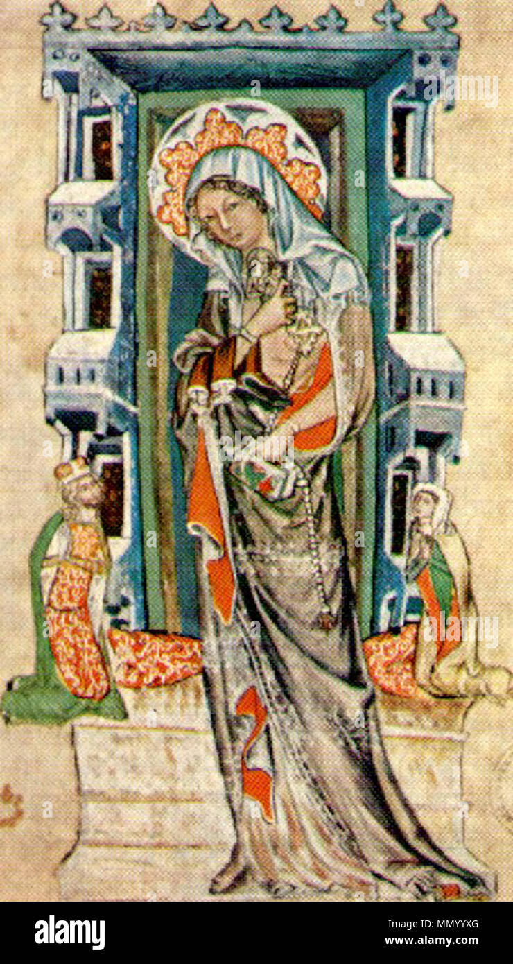 . Deutsch: Miniatur, 1353, Schlackenwerther Codex, die erste deutsche ...