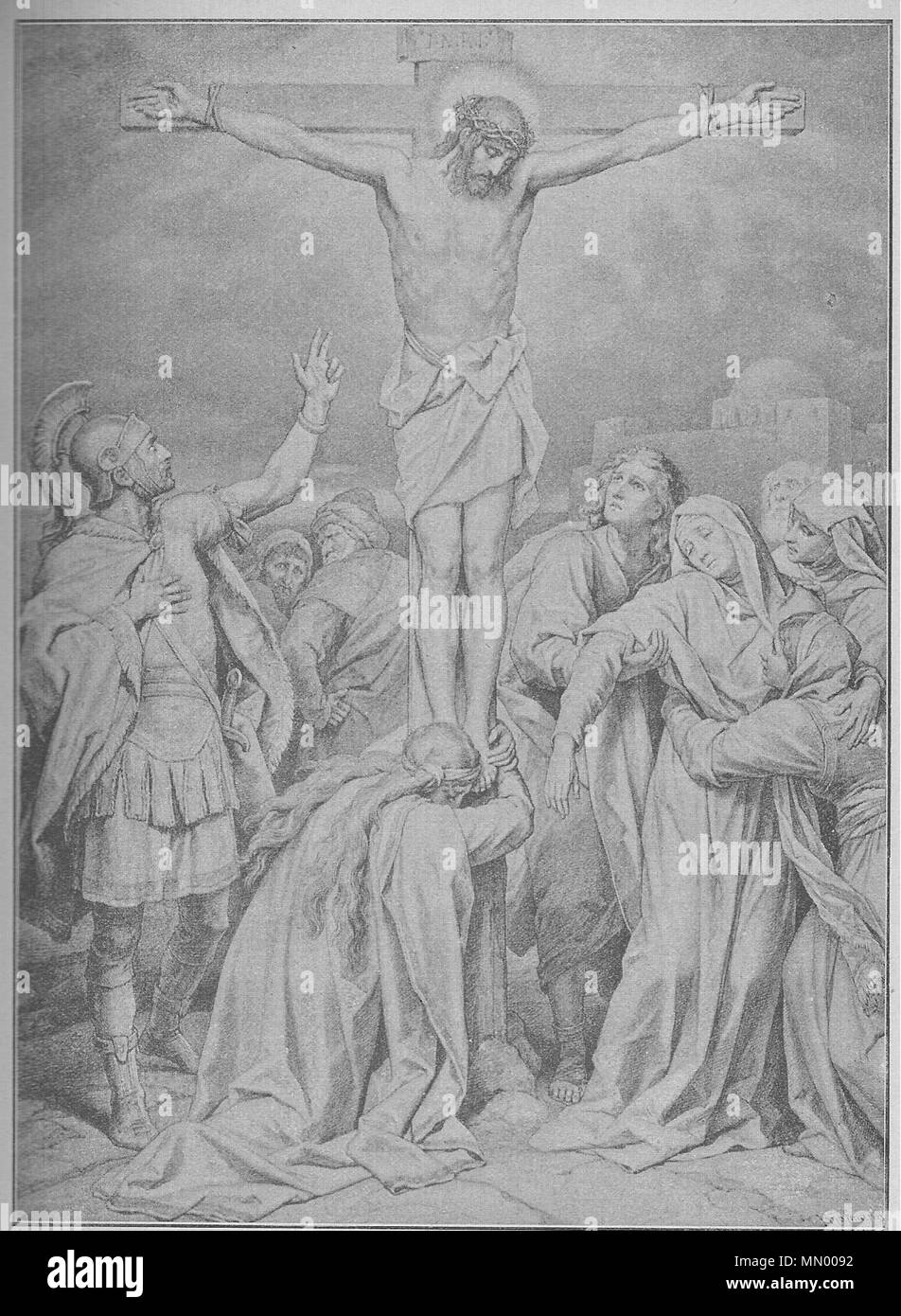 . Heinrich Hofmann artwork depicting Christ on the cross Heinrich ...