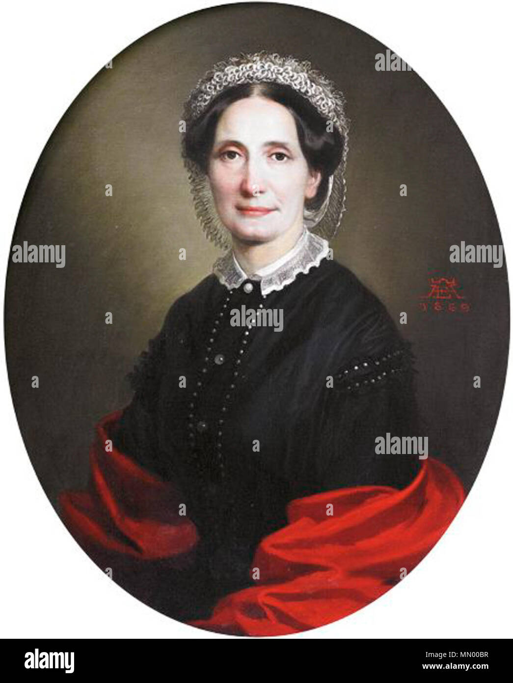 Portrait of a Lady. 1869. Heinrich Portrait of a Lady 1869 Stock Photo ...