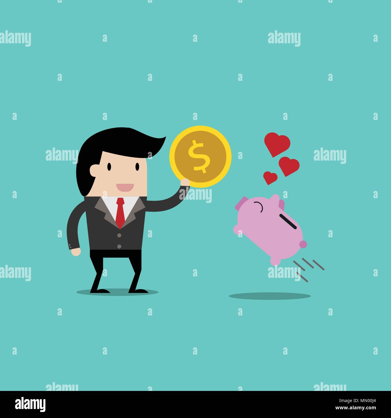 vector business finance. save money for investment concept,cartoon ...