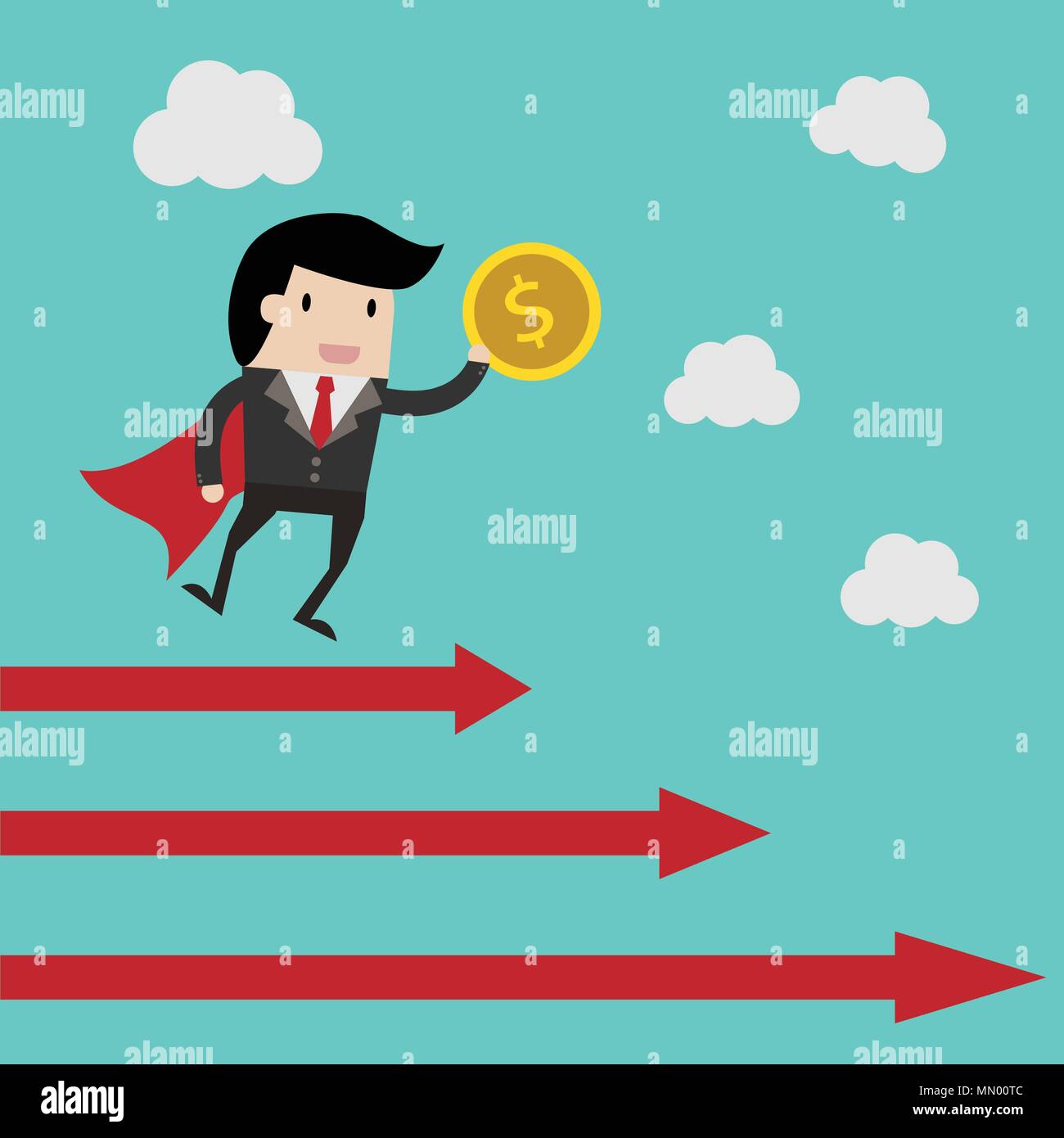 vector business finance. save money for investment concept,cartoon ...