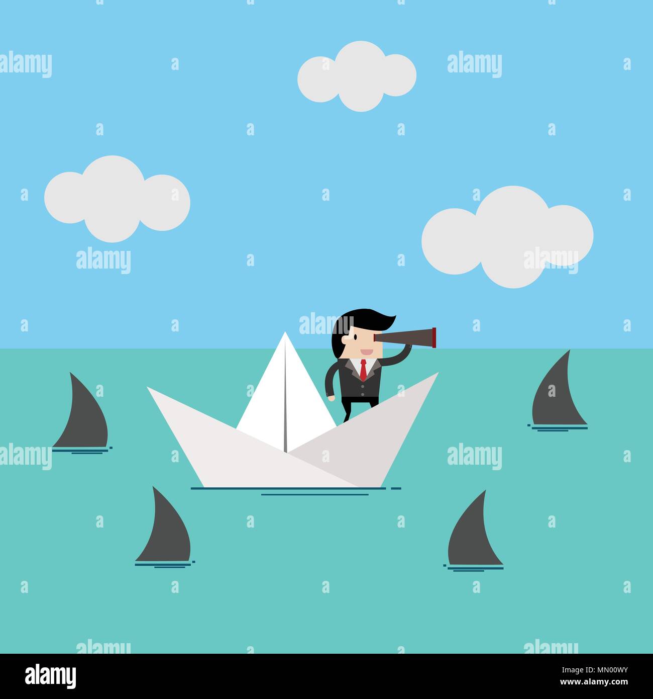 Stuck at sea Stock Vector Images - Alamy