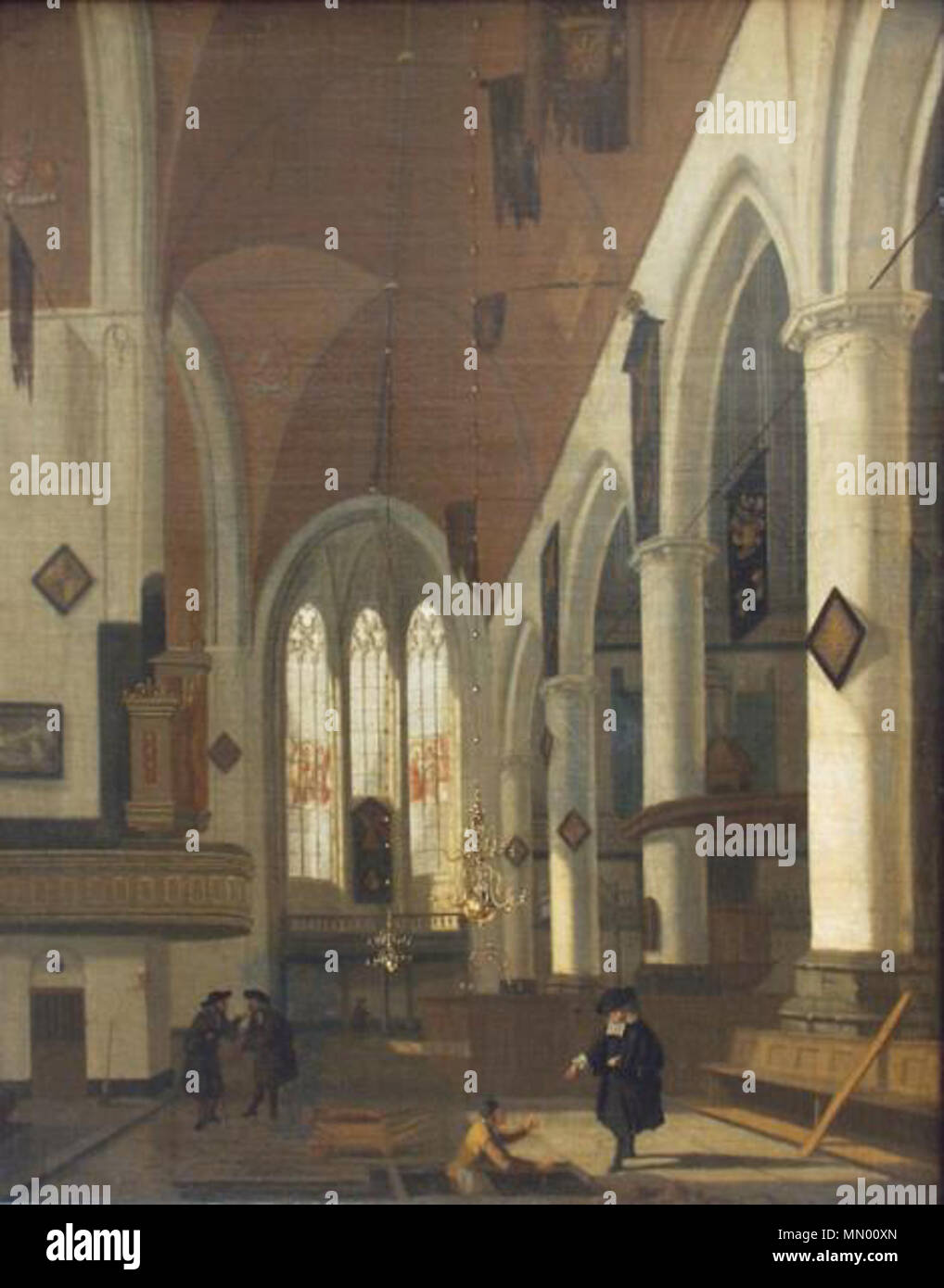 The Old Church in Amsterdam. circa 1680. Hendrick van Streeck Stock ...