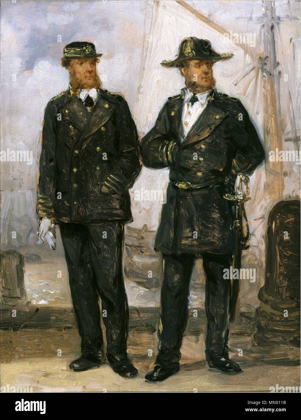 Port captain in ordinary and official uniform. between 1842 and 1904 ...