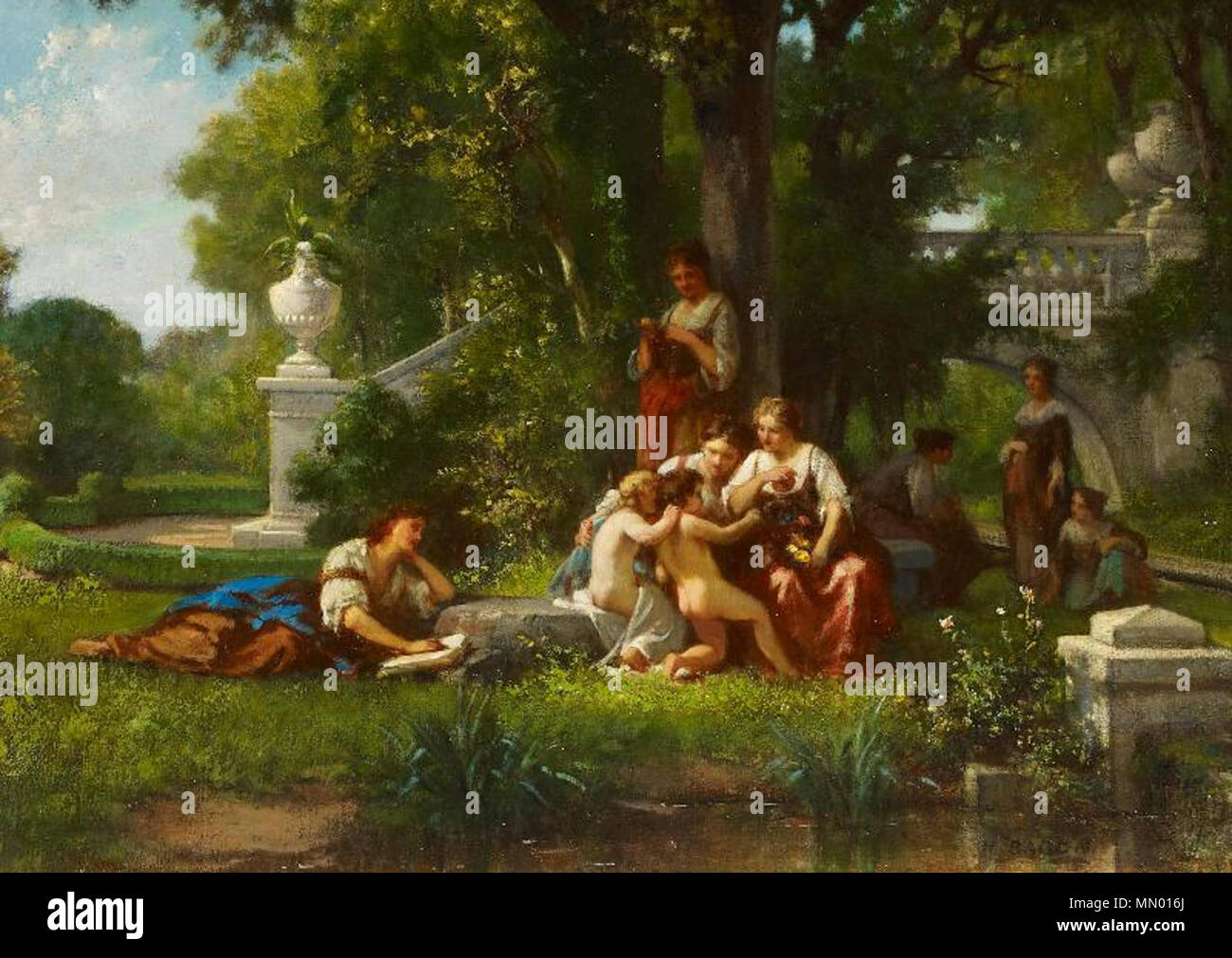 Henri Charles Antoine Baron - Dans le parc du château Stock Photo - Alamy