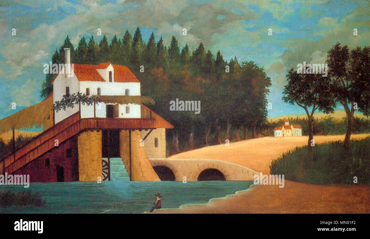 English: The Mill Français : Le Moulin . circa 1896. Henri Rousseau ...