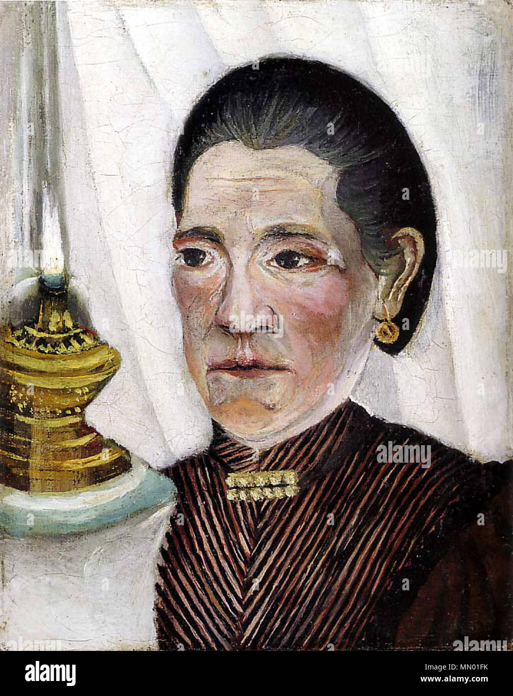 English: Portrait of the Artist's Second Wife with a Lamp . 1903. Henri ...