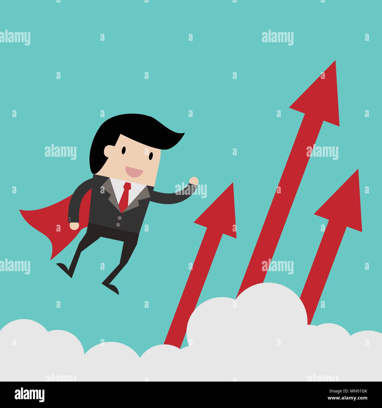 vector business finance. Successful Businessman concept , cartoon ...