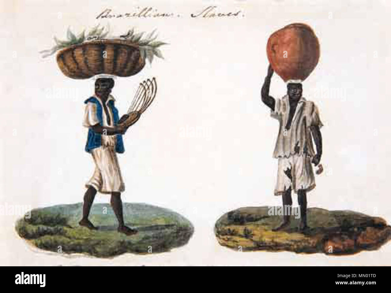 Brazilian slaves. circa 1820. Henry Chamberlain - Escravos brasileiros ...