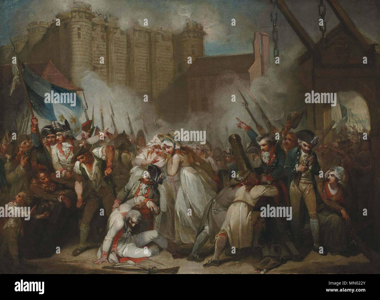 . English: History painting of the Storming of the Bastille, 14 July ...