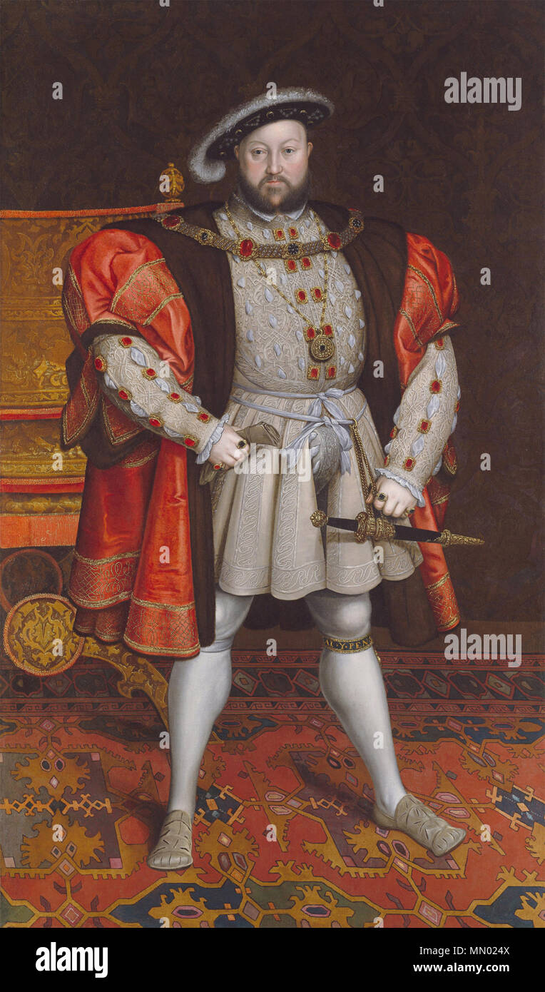 . English: Portrait of Henry VIII of England after Hans Holbein the ...