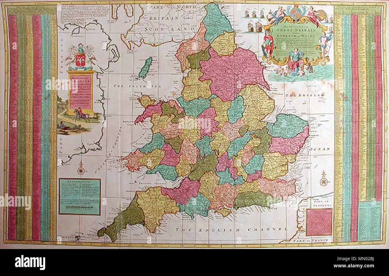 . British cartographer, engraver and publisher Herman Moll Map of ...