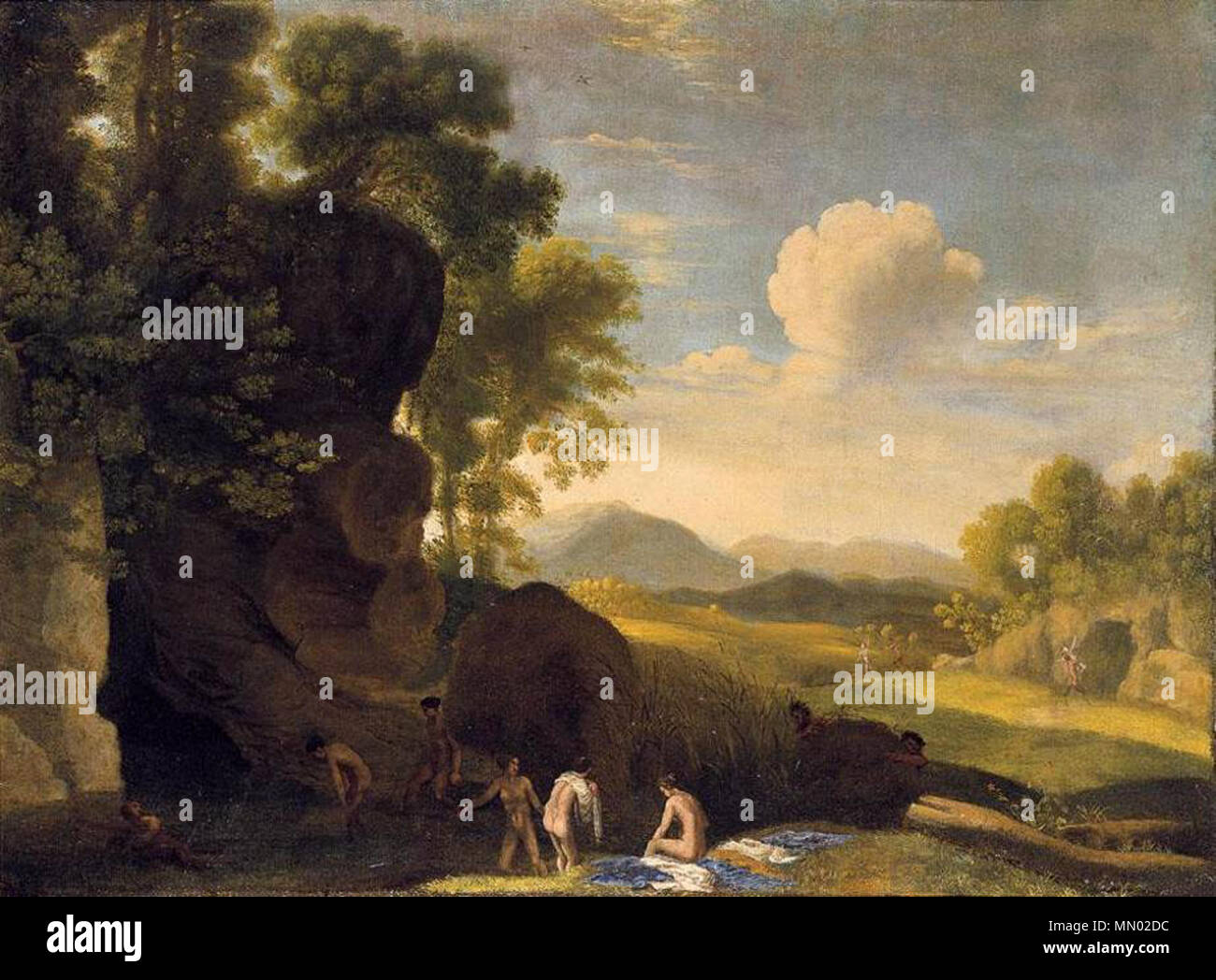 English: Landscape with Bathing Nymphs . first half of 17th century ...