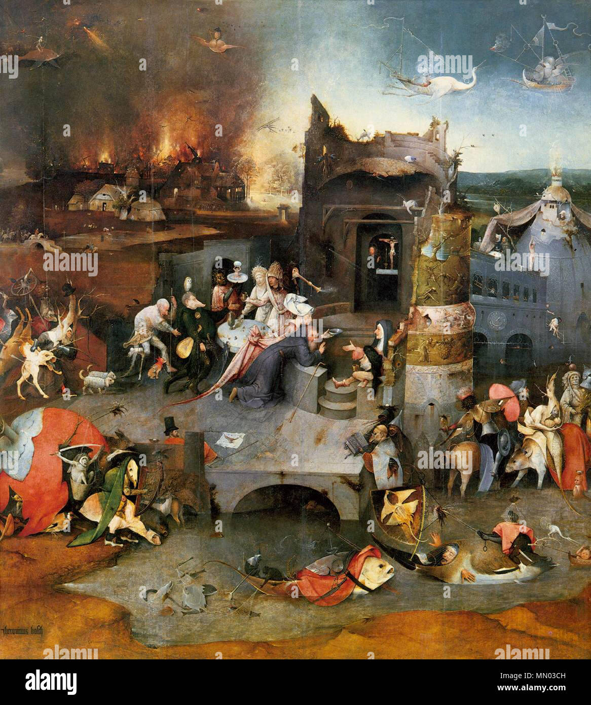 Triptych of Temptation of St Anthony (central panel). between 1505 and ...