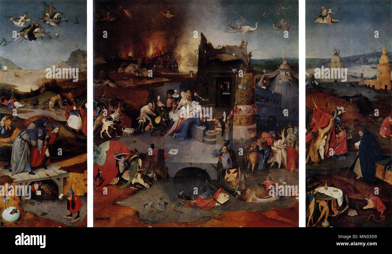 Triptych of Temptation of St Anthony. between 1505 and 1506. Hieronymus ...