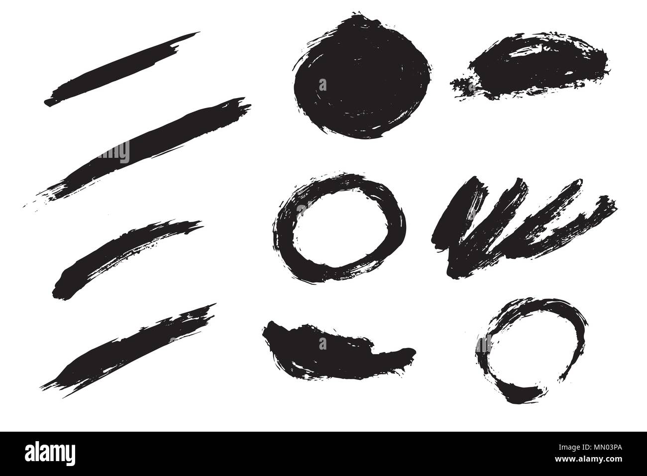 Abstract grunge brush strokes with rough edges texture. EPS10 vector ...