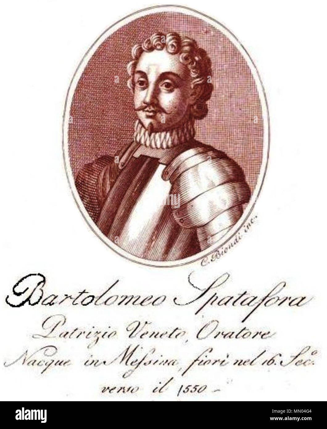. English: a historial picture in 1550 of Bartolomeo Spatafora , was ...