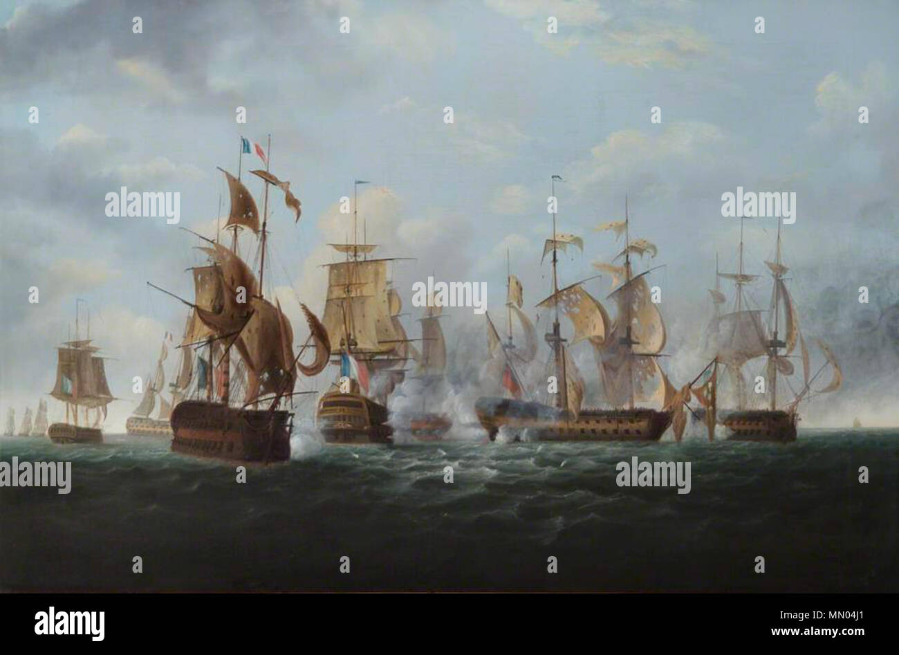 . English: The last stages of the Action of 6 November 1794, a naval ...