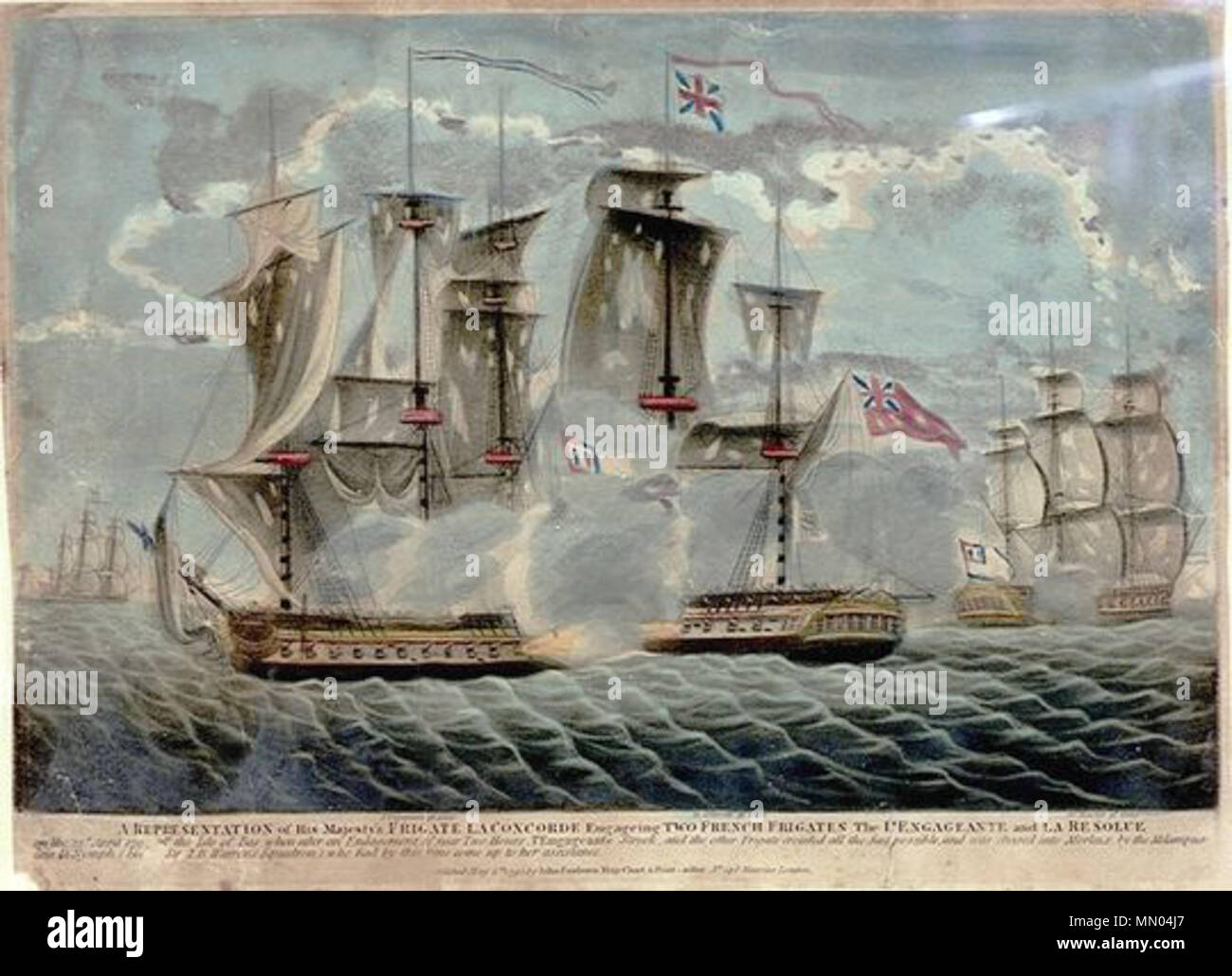. English: A Representation of His Majesty's Frigate La Concorde ...