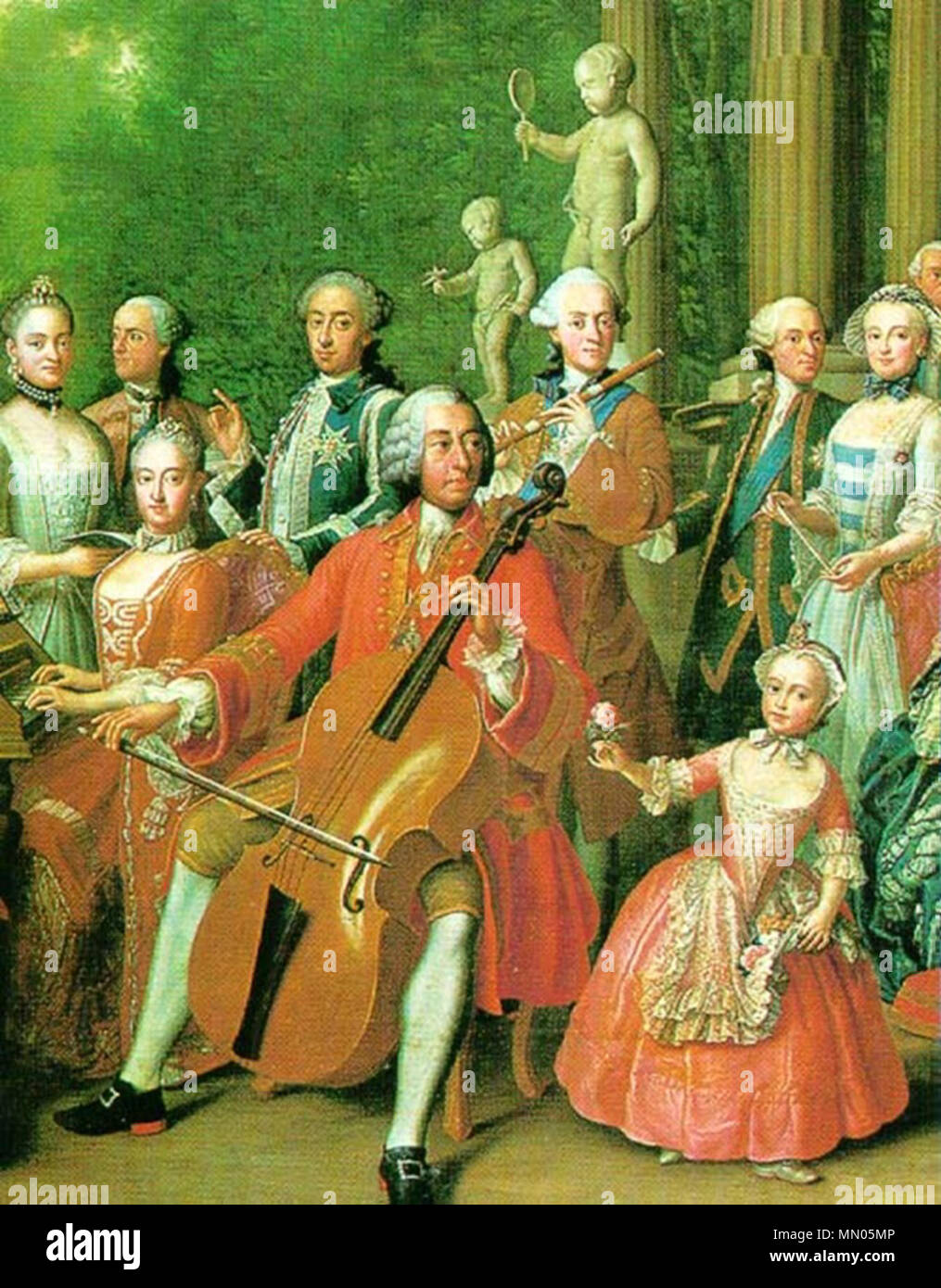 . English: The electoral Bavarian and Saxon family in 1761 making music ...