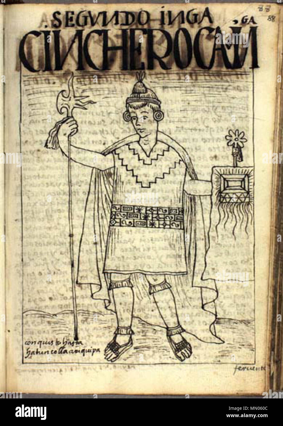 . Illustration from the book El primer nueva corónica y buen gobierno ...
