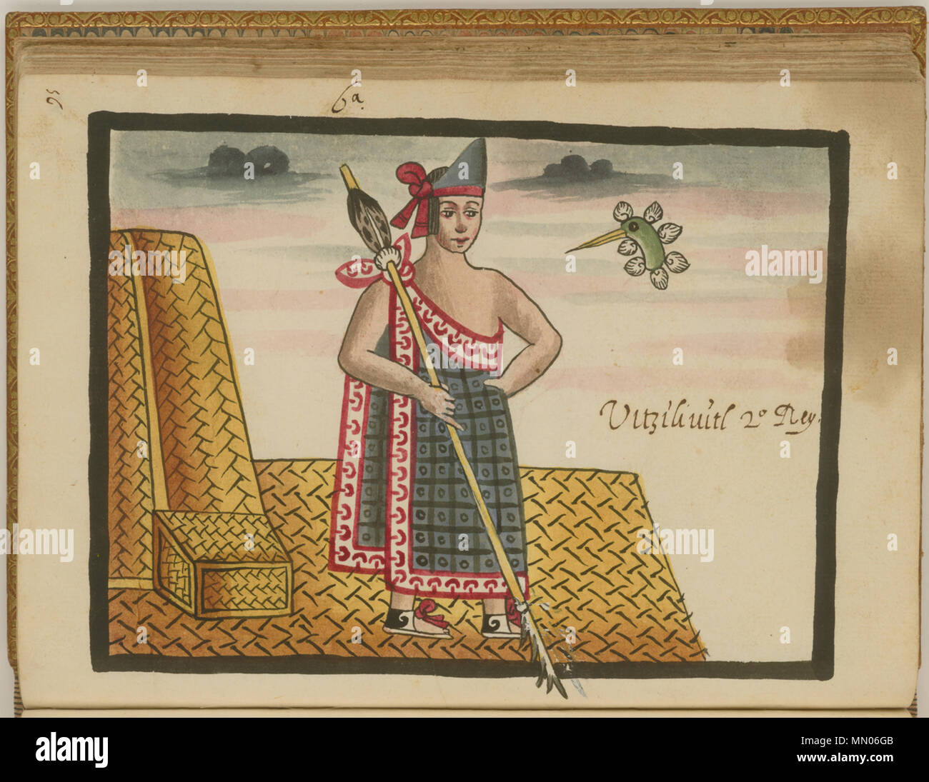 Huitziláihuitl, the Second Aztec King (Reigned 1395–1417) WDL6719 Stock ...