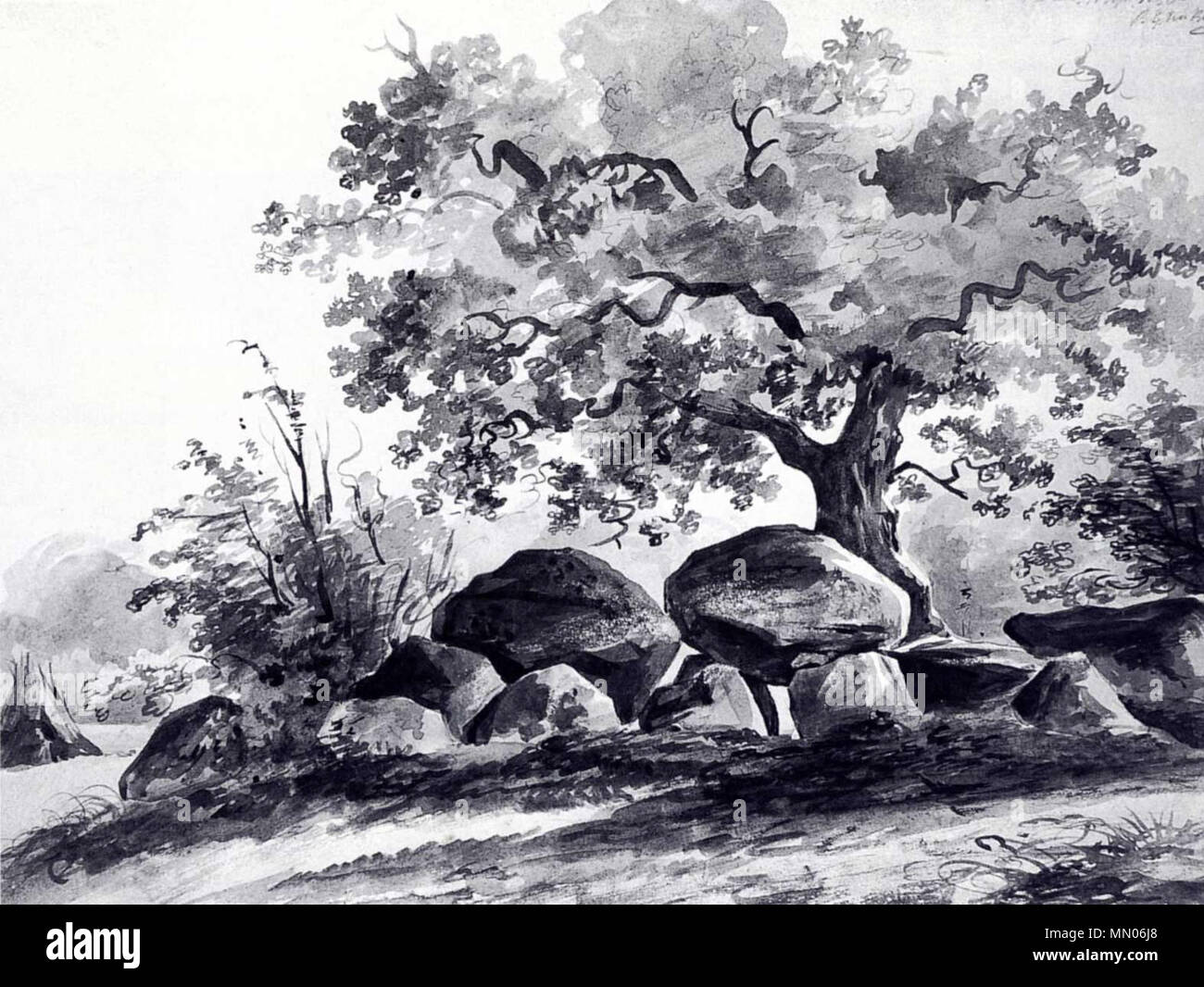 . Hunebed van Rolde . 1856. Hunebed van Rolde door Bernardus Gerardus ...