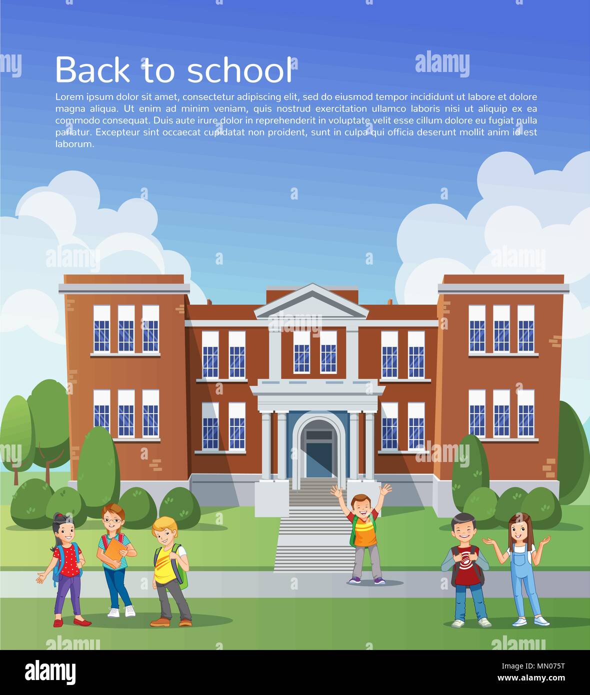 Back to shool Stock Vector Image & Art - Alamy