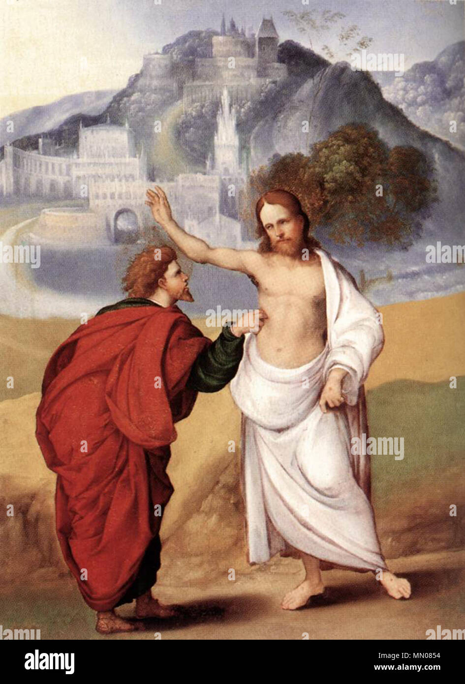 The Incredulity of St Thomas. circa 1522. Incredul Stock Photo - Alamy