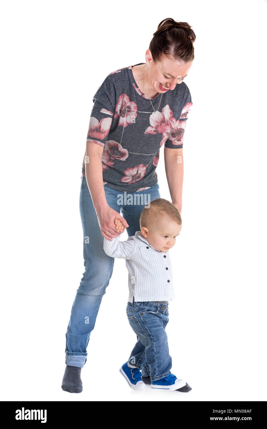 human baby in front of white background Stock Photo - Alamy