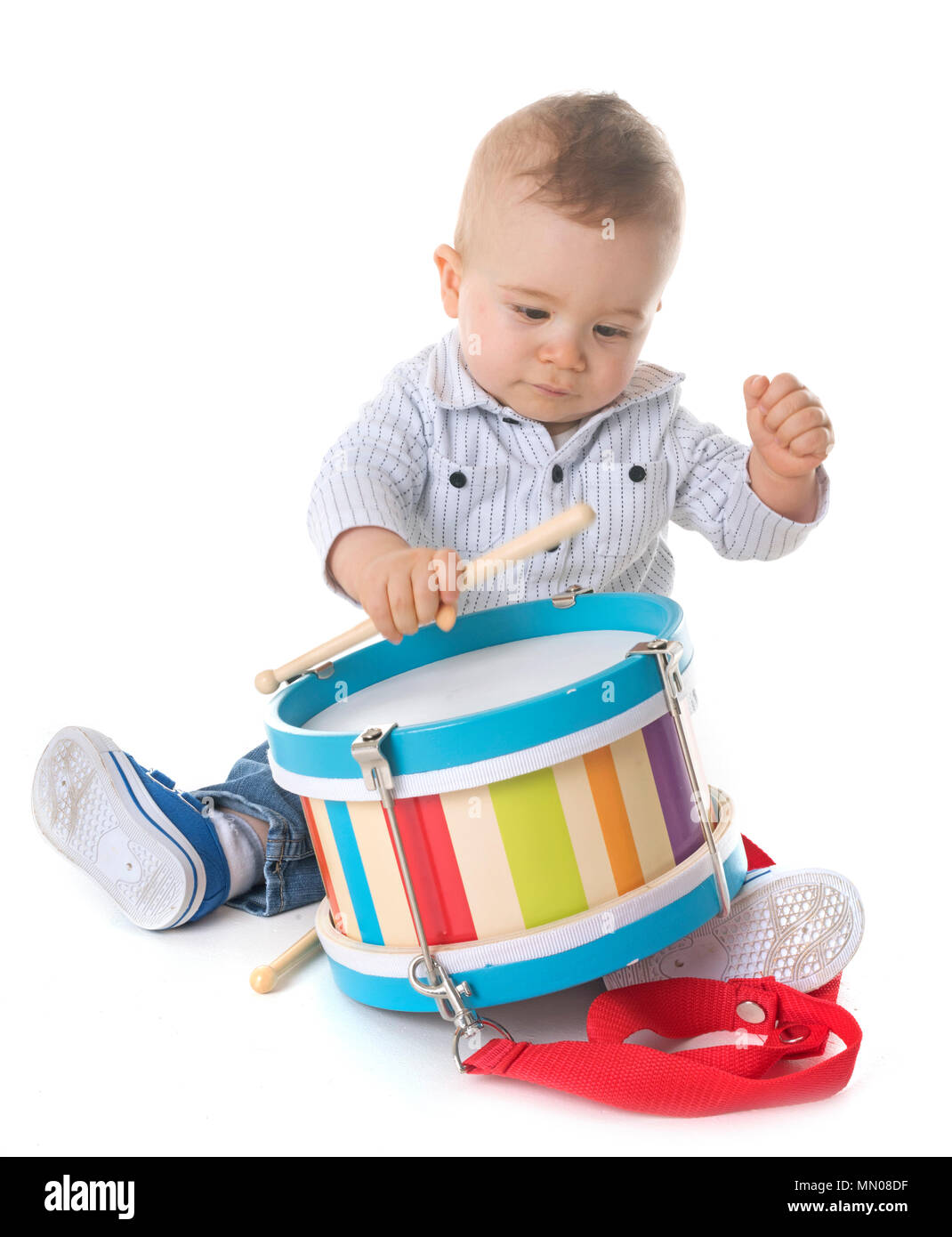 human baby in front of white background Stock Photo - Alamy